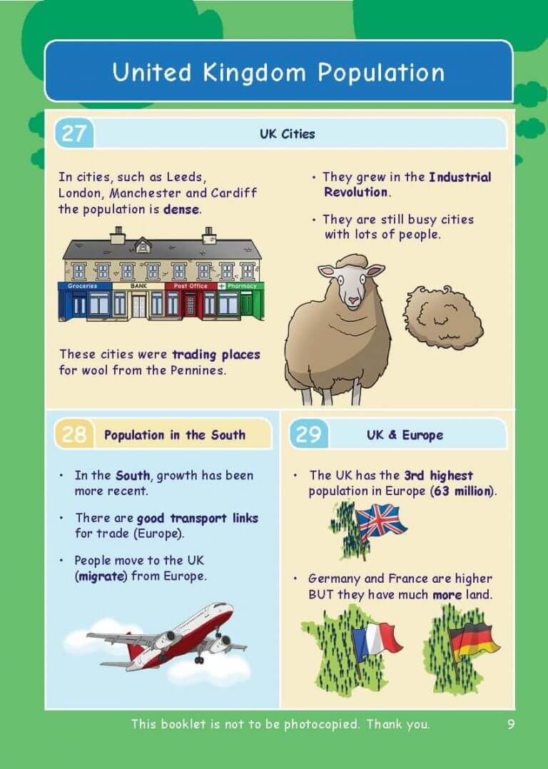 CE KS3 Geography: Population Revision Book | Resources For Dyslexics