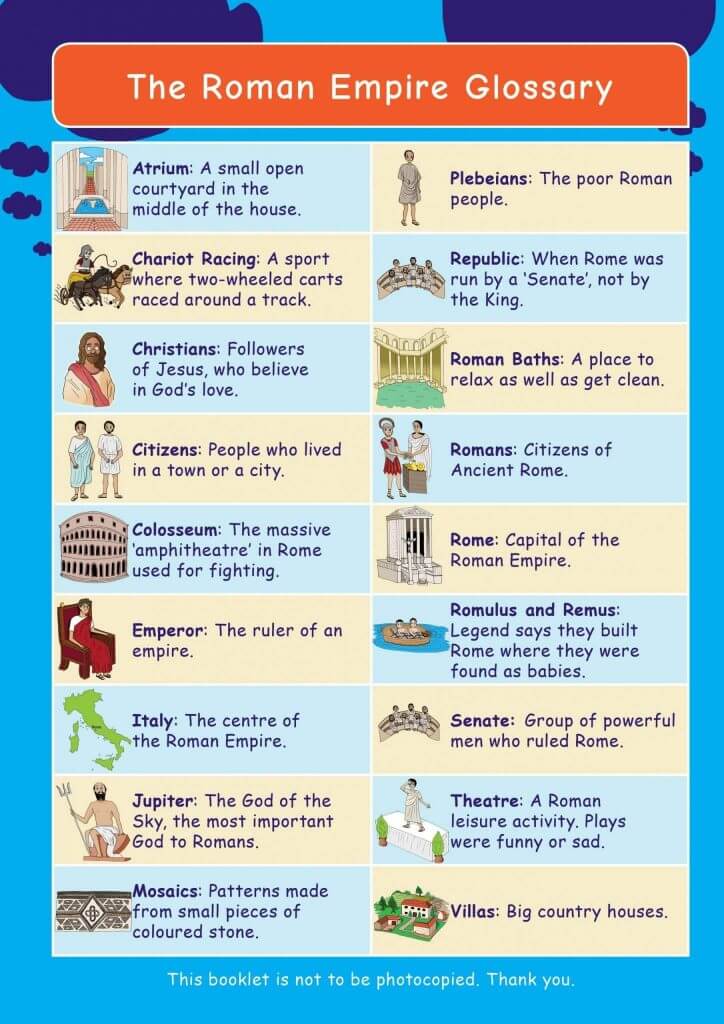 Ks2 History The Roman Empire Resources For Dyslexics