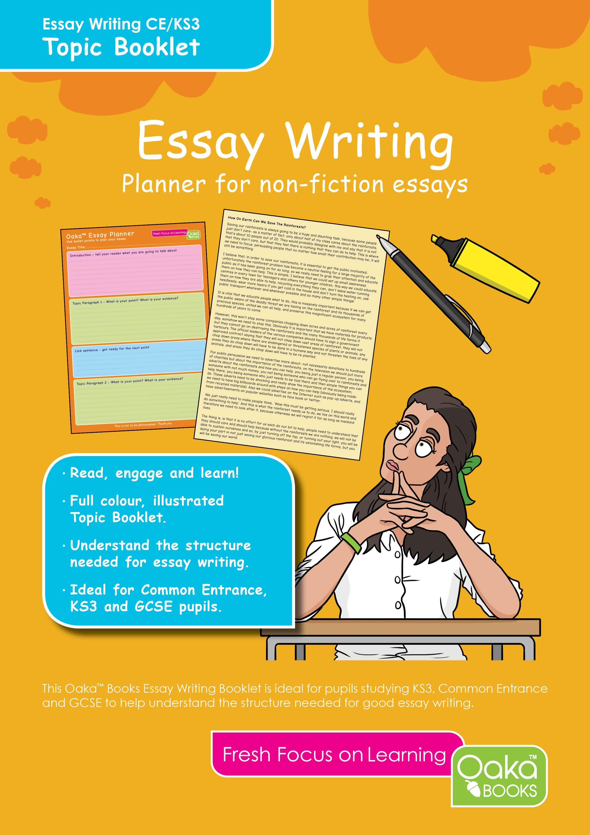 Essay Planner - Colour Coded and Suitable For Dyslexic Learners