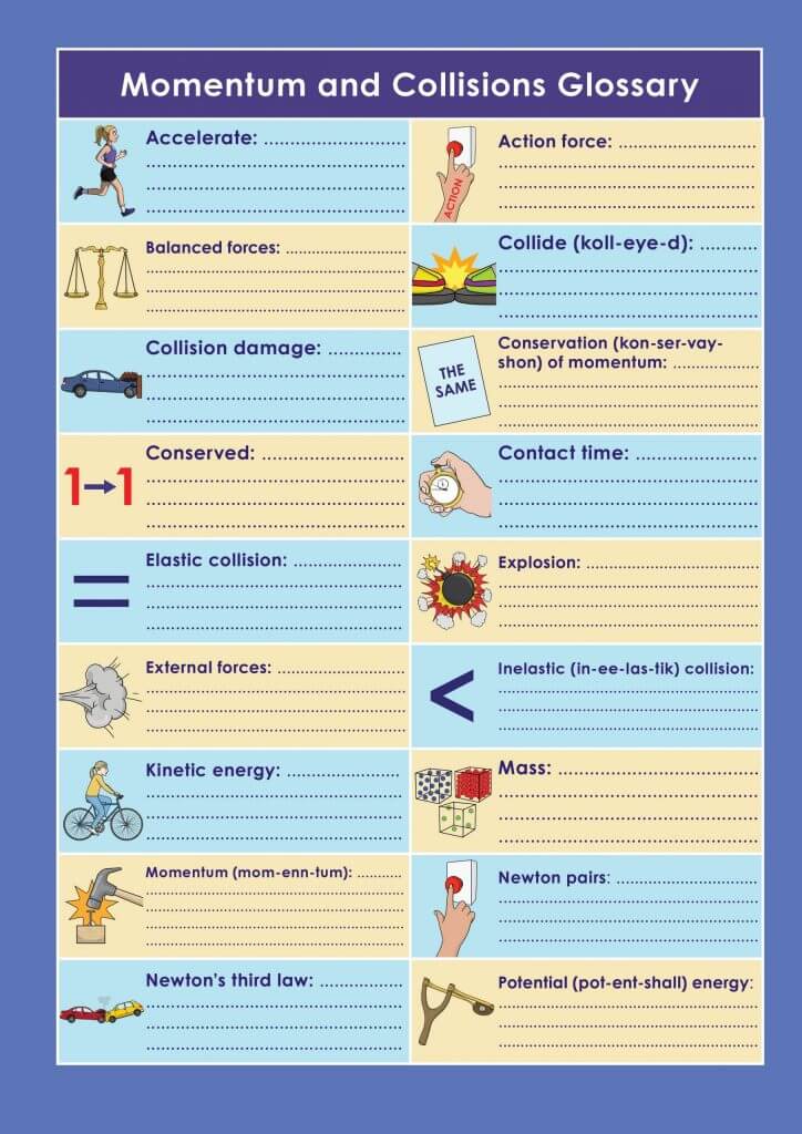 KS4/GCSE Physics Momentum & Collisions | Revision Resources For Dyslexics