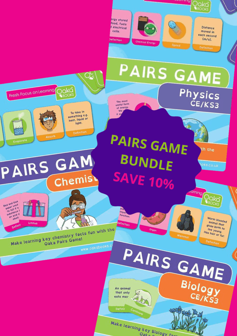 KS3 Science Pairs Games Bundle - Biology, Chemistry & Physics (Save 10% ...